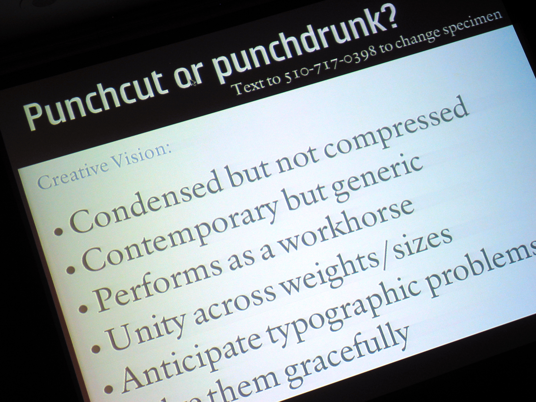 Qualcomm Sans Presentation, TypeCon 2006 - Fonts In Use