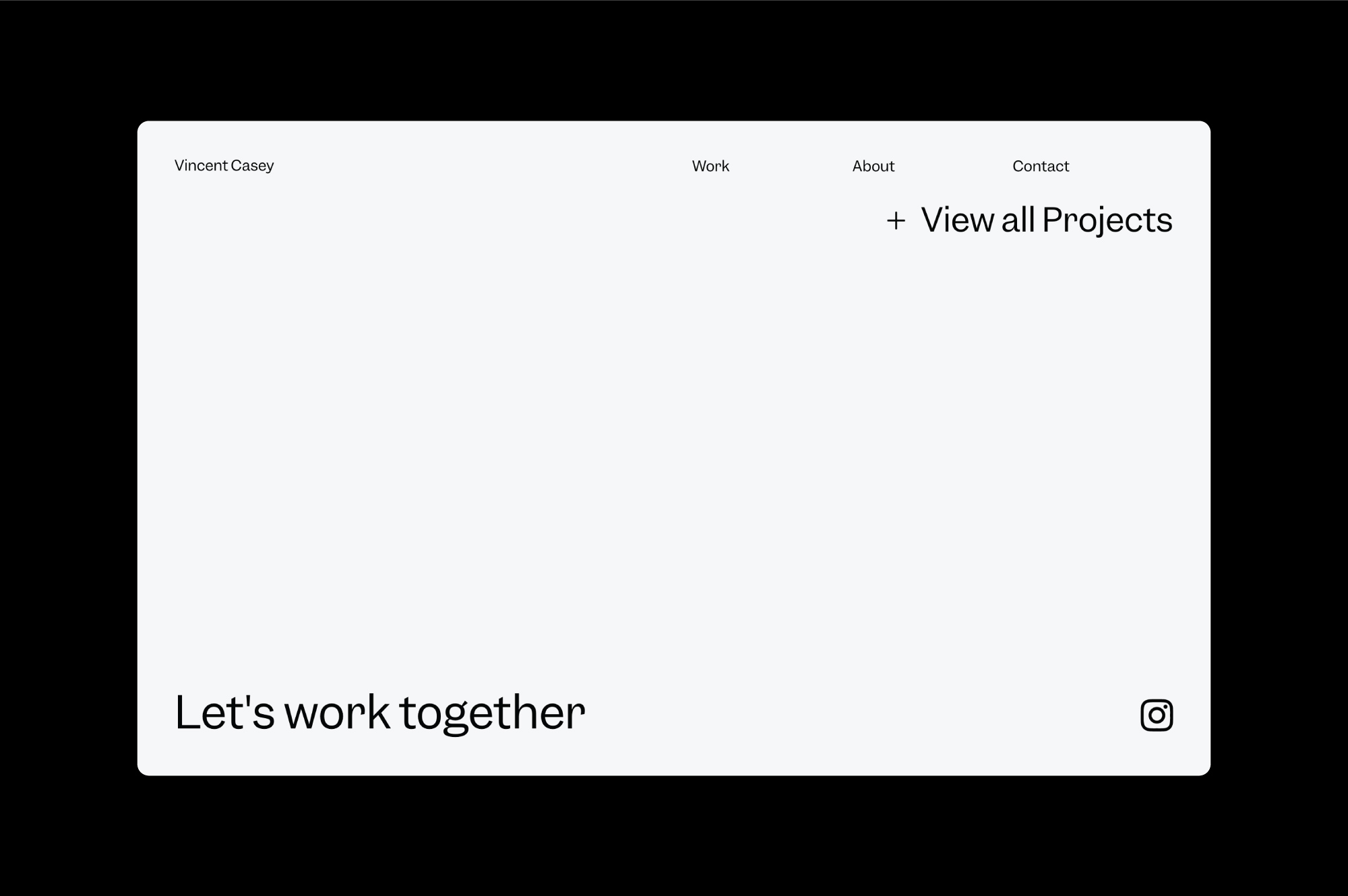Vincent Casey portfolio website - Fonts In Use