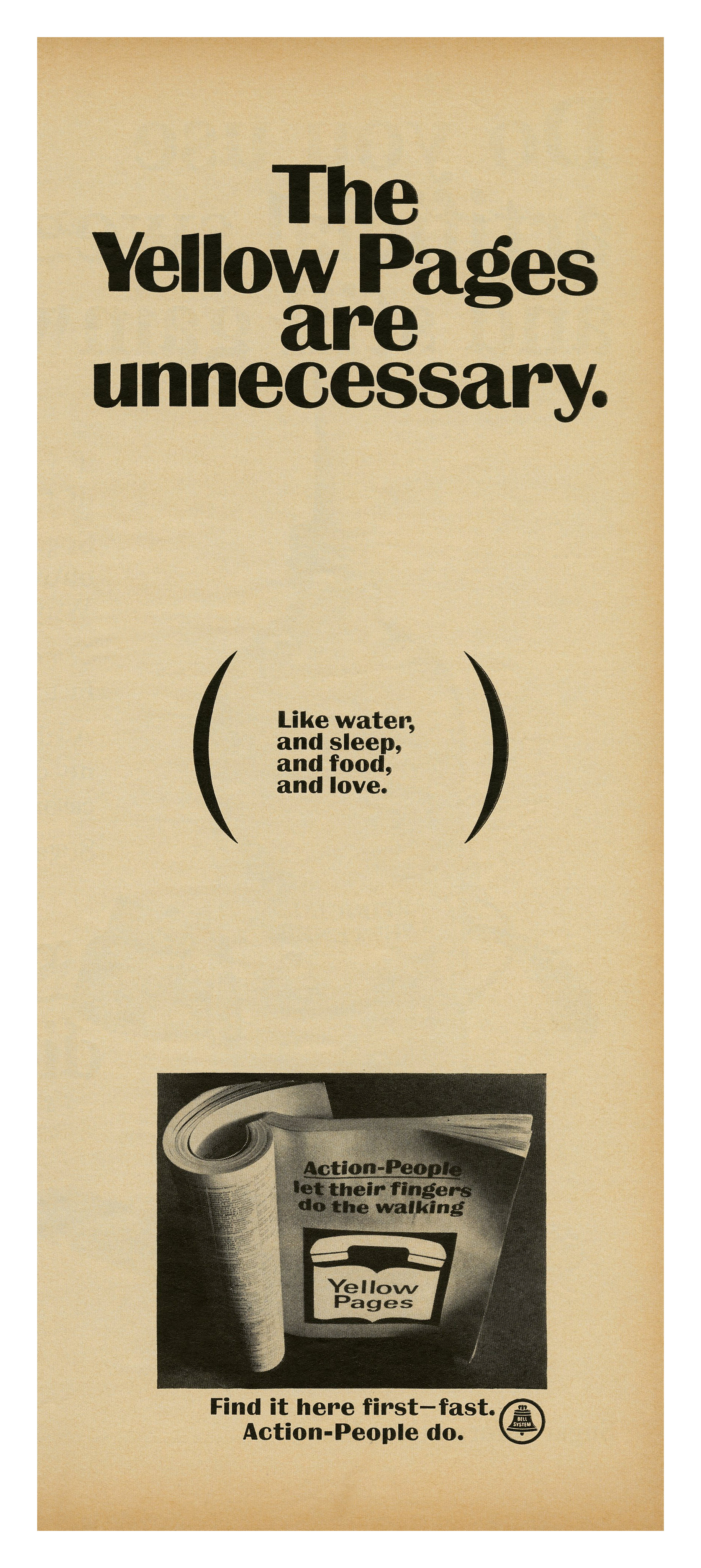 Yellow Pages ads (1966) - Fonts In Use