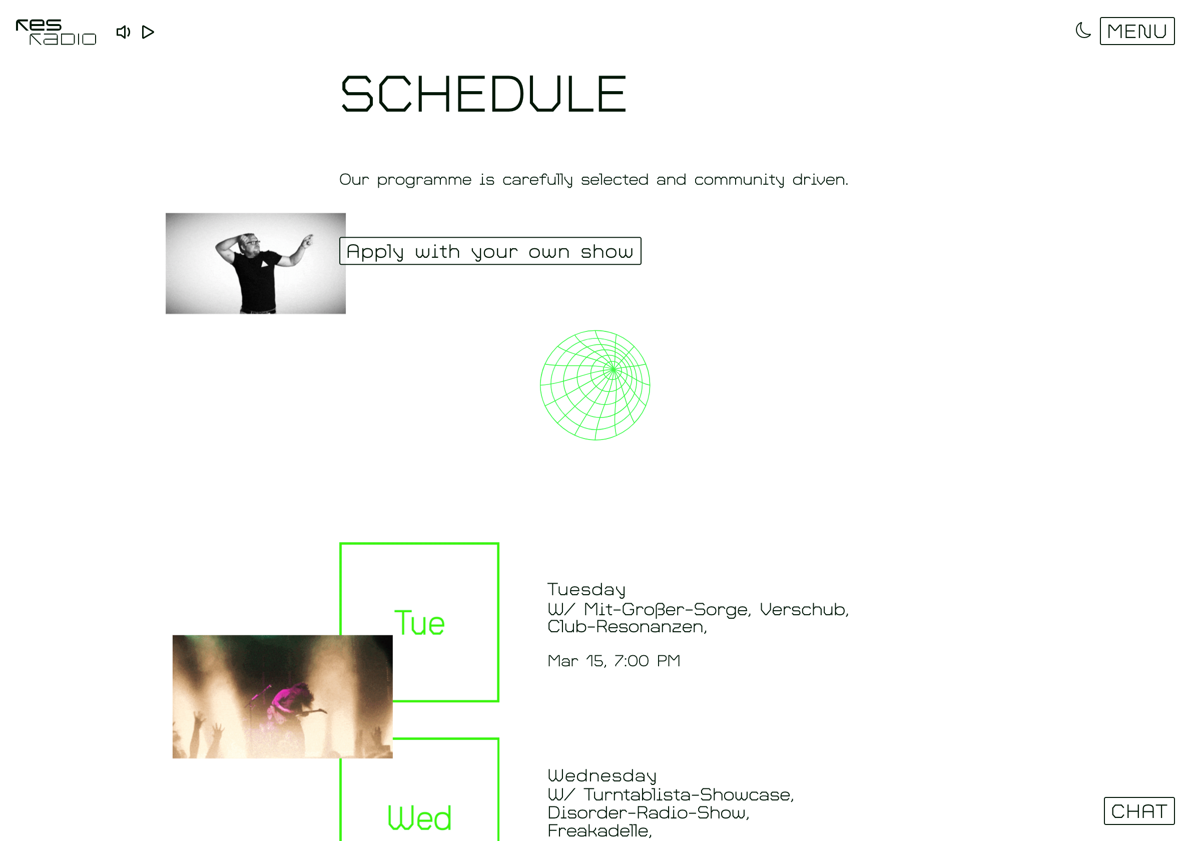 Res.Radio website - Fonts In Use