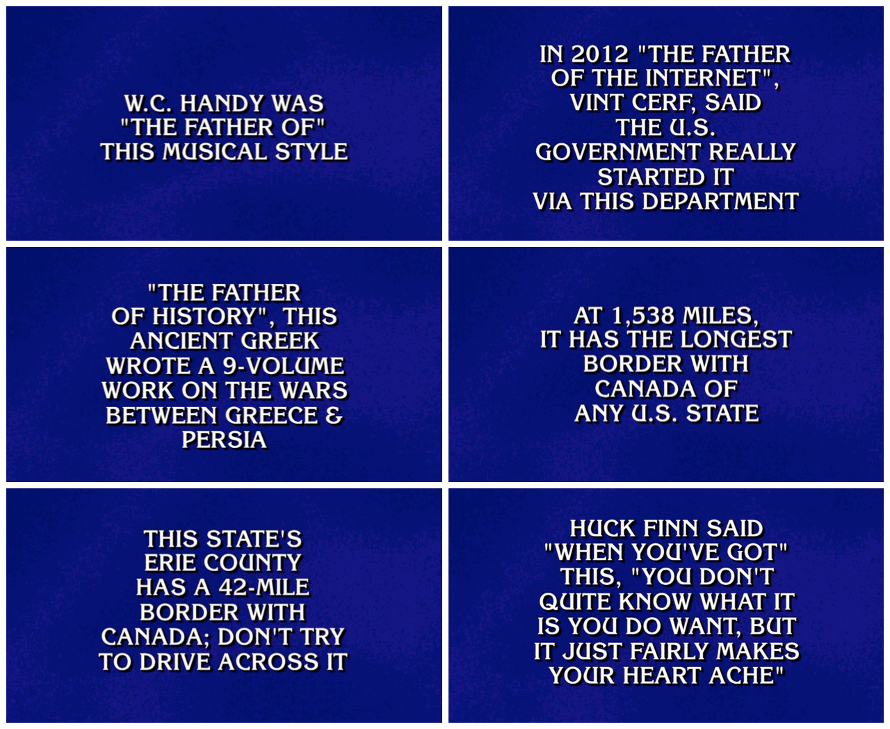 Jeopardy! game show - Fonts In Use