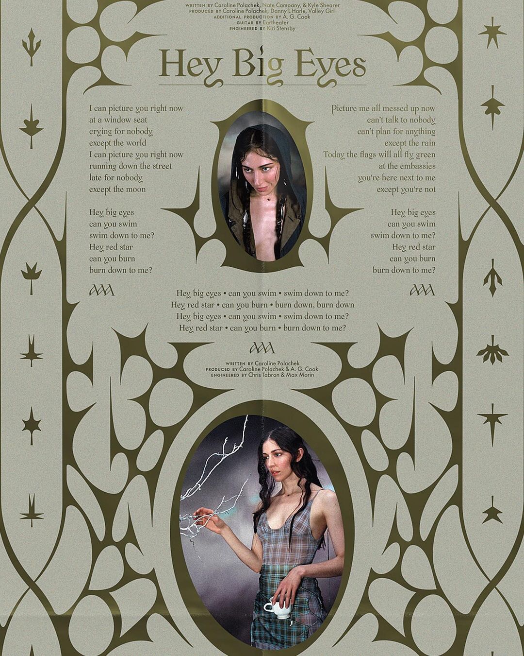 Caroline Polachek – Pang album art and single covers - Fonts In Use