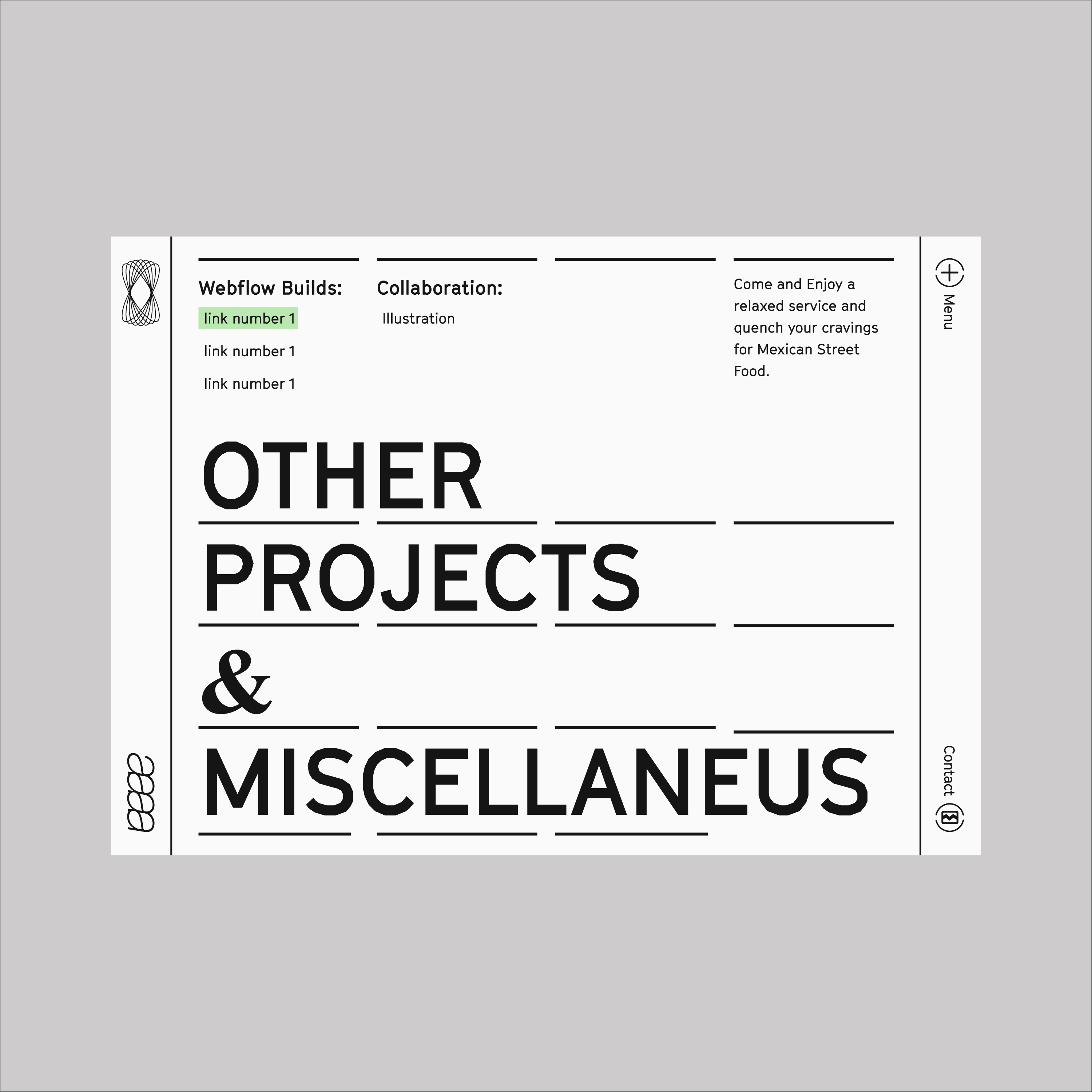 Jaramillo-Arango portfolio website - Fonts In Use