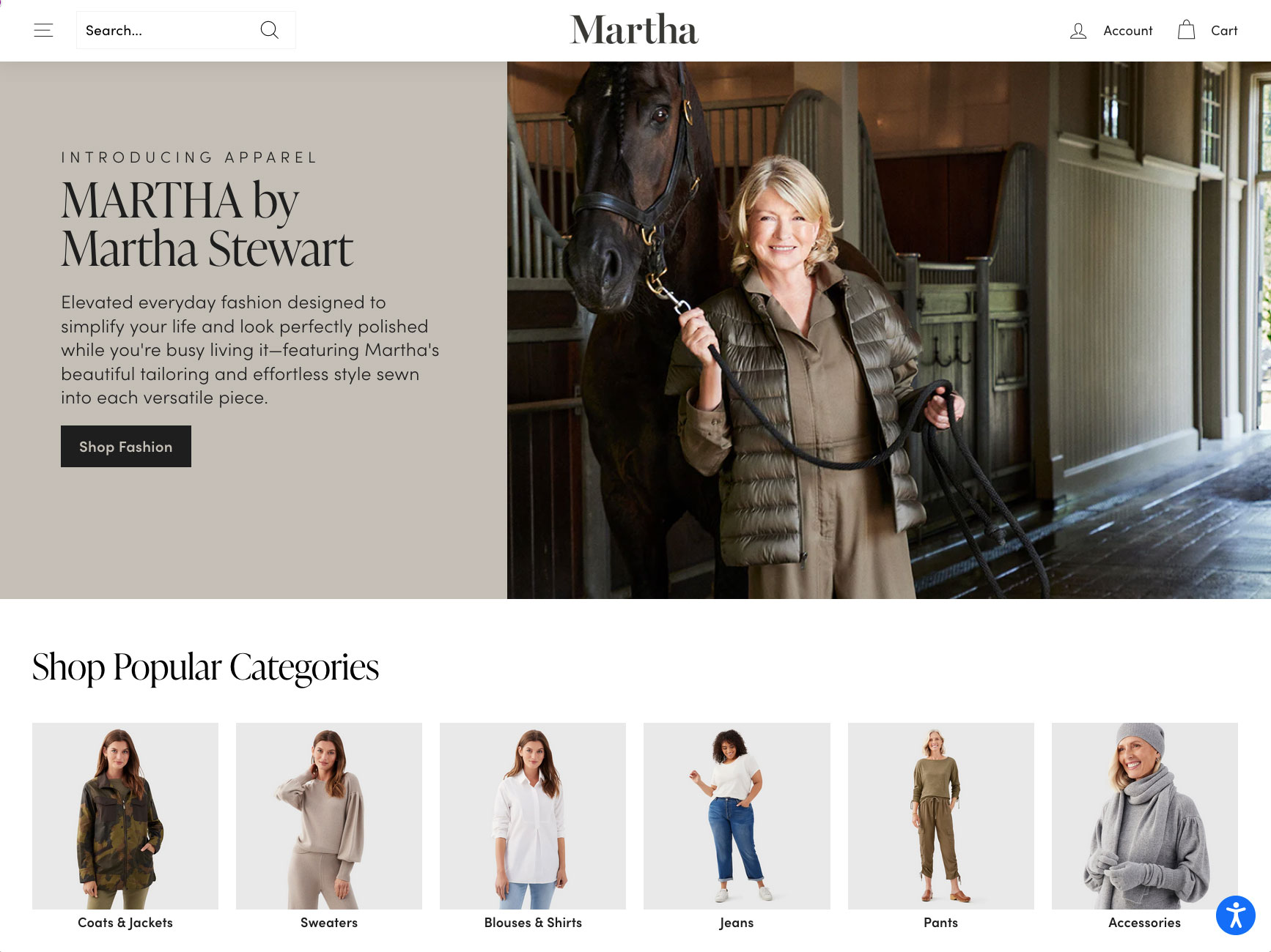 Martha website - Fonts In Use