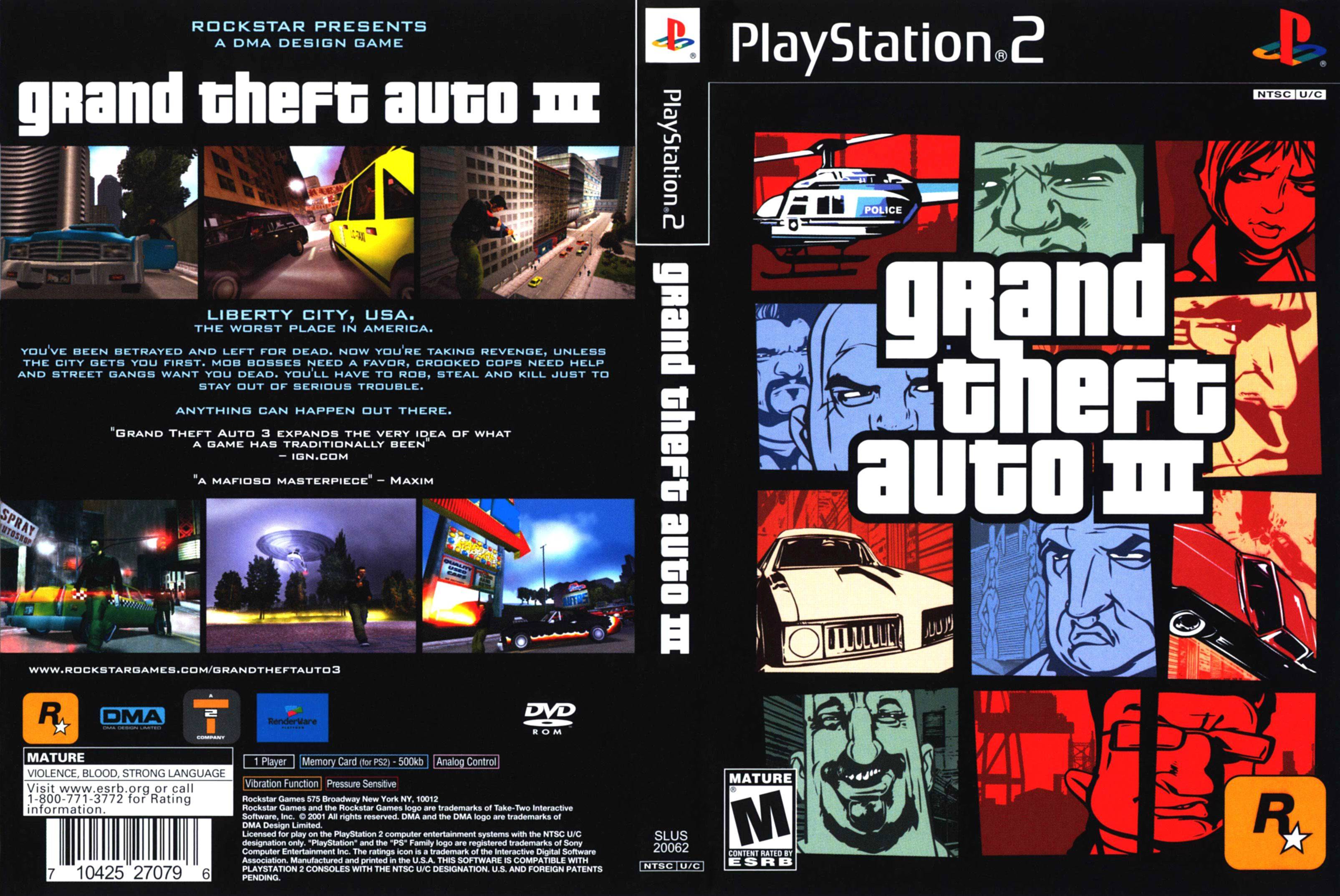 Grand Theft Auto III (Sony PlayStation 2) - Fonts In Use