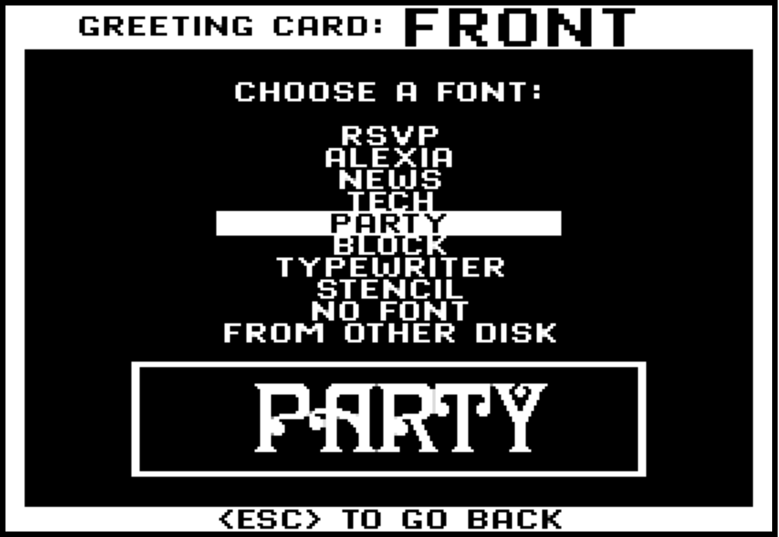 The Print Shop - Fonts In Use