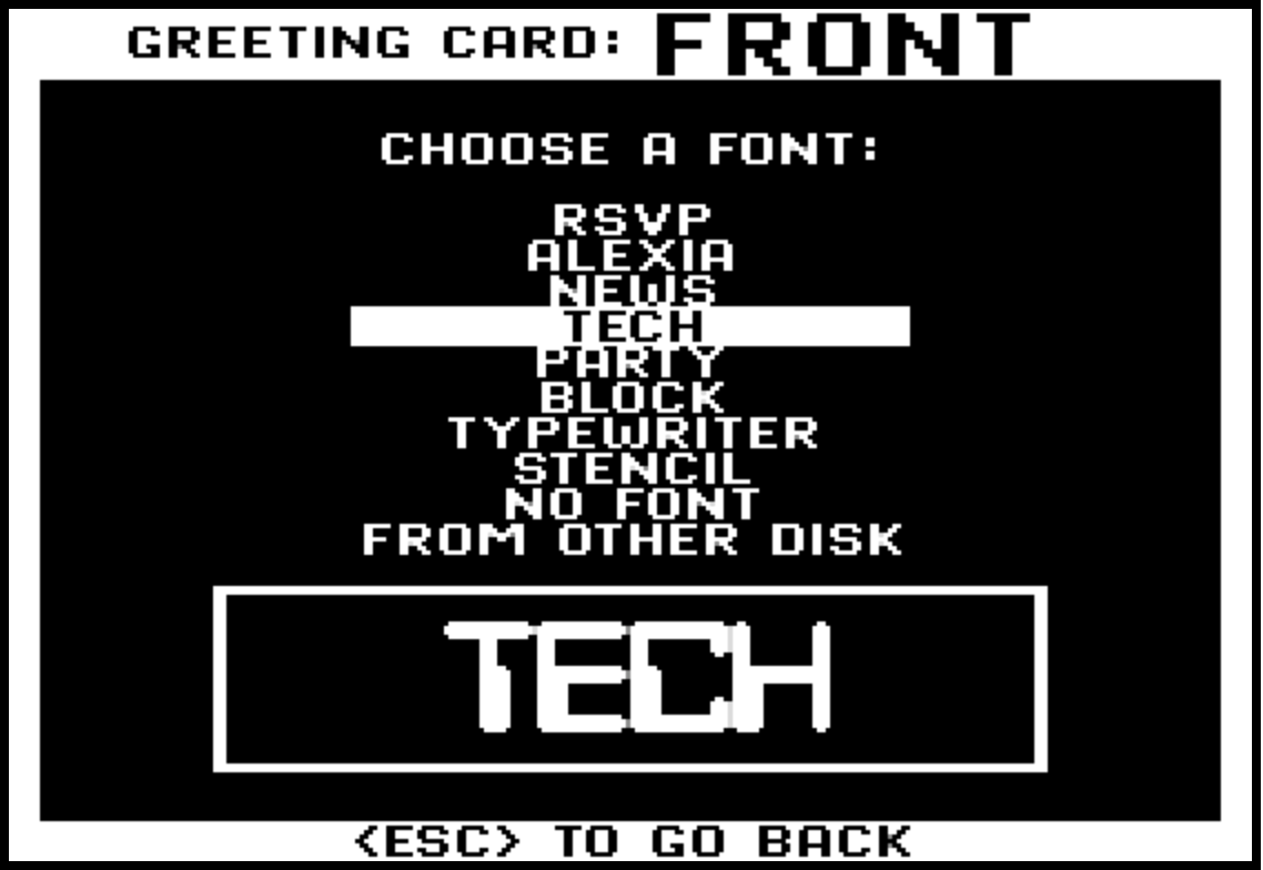 The Print Shop - Fonts In Use