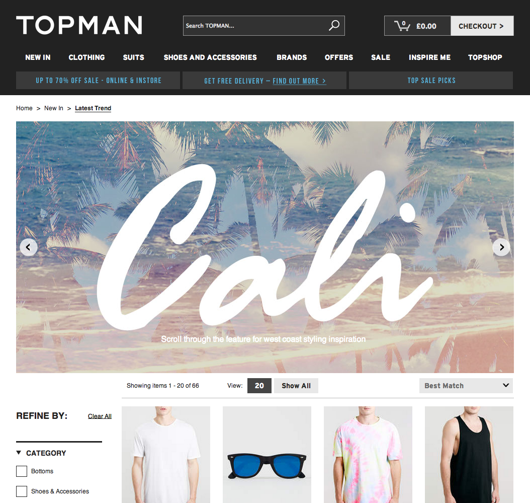Topman Trend: “Cali” - Fonts In Use