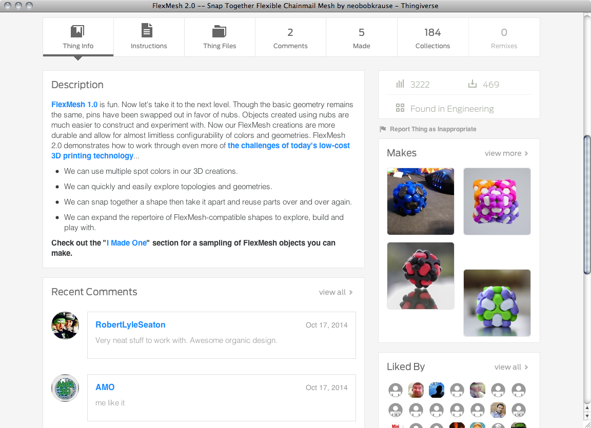 Thingiverse website - Fonts In Use