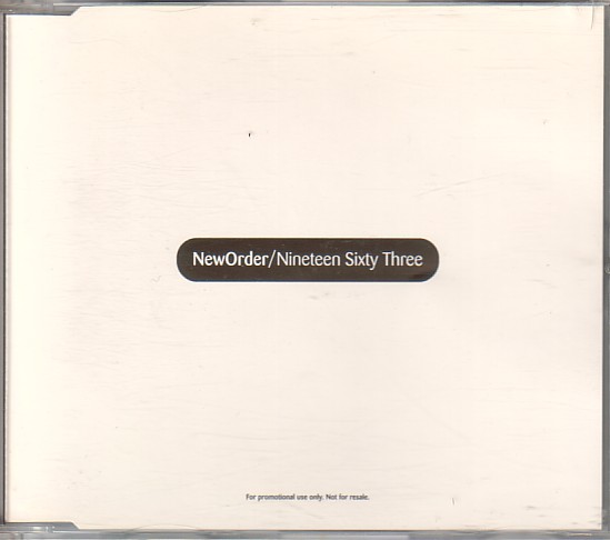 New Order – “1963” single cover - Fonts In Use