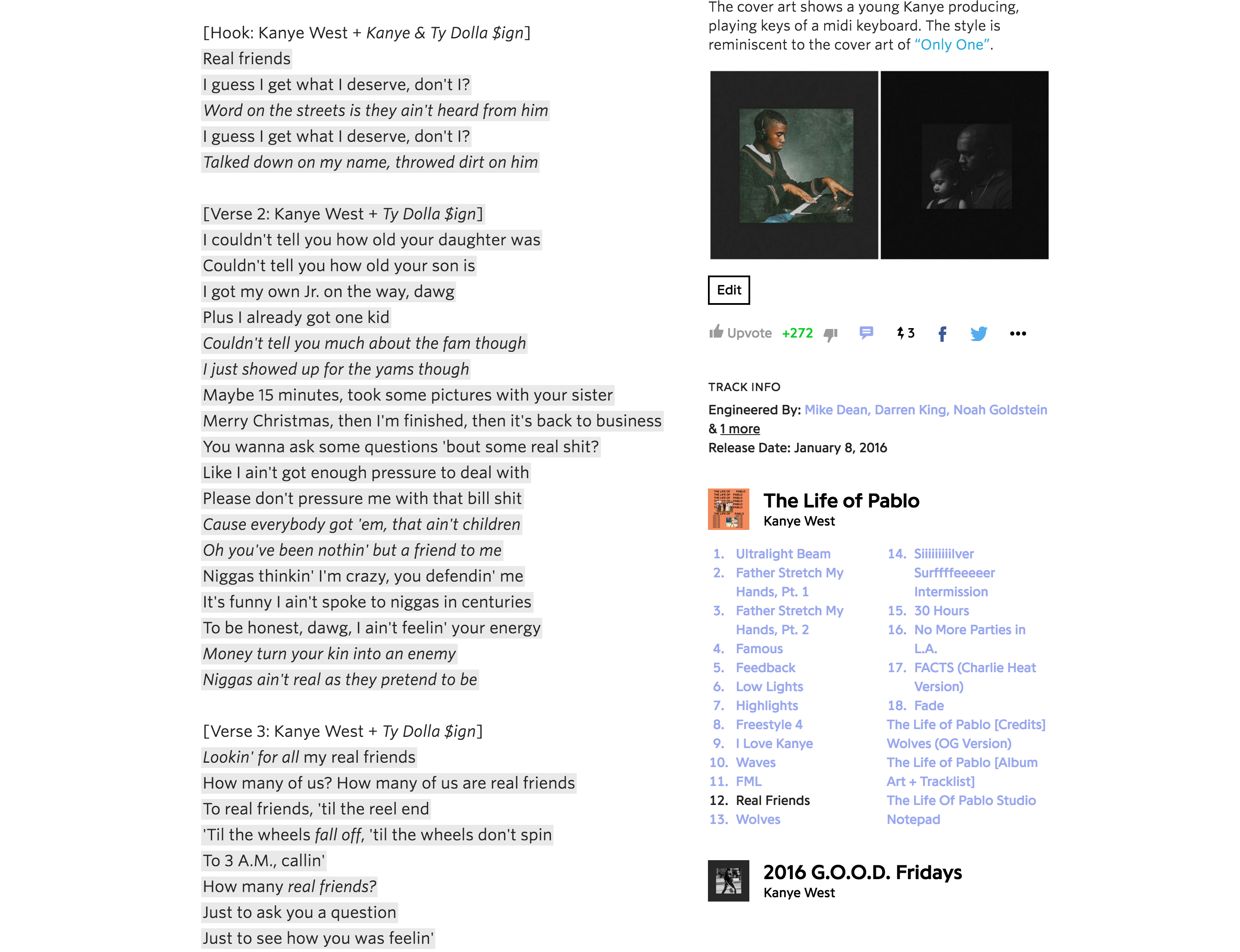 Genius.com - Fonts In Use