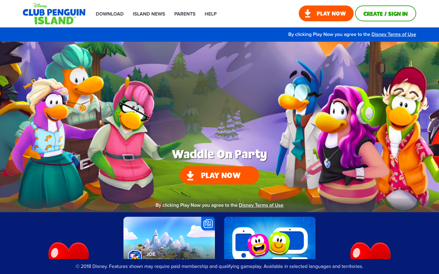 Club Penguin Island - Fonts In Use