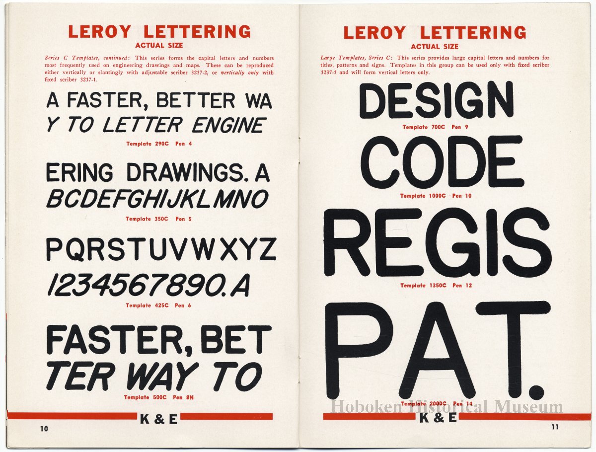 Leroy Lettering Sets Catalog (1939) - Fonts In Use