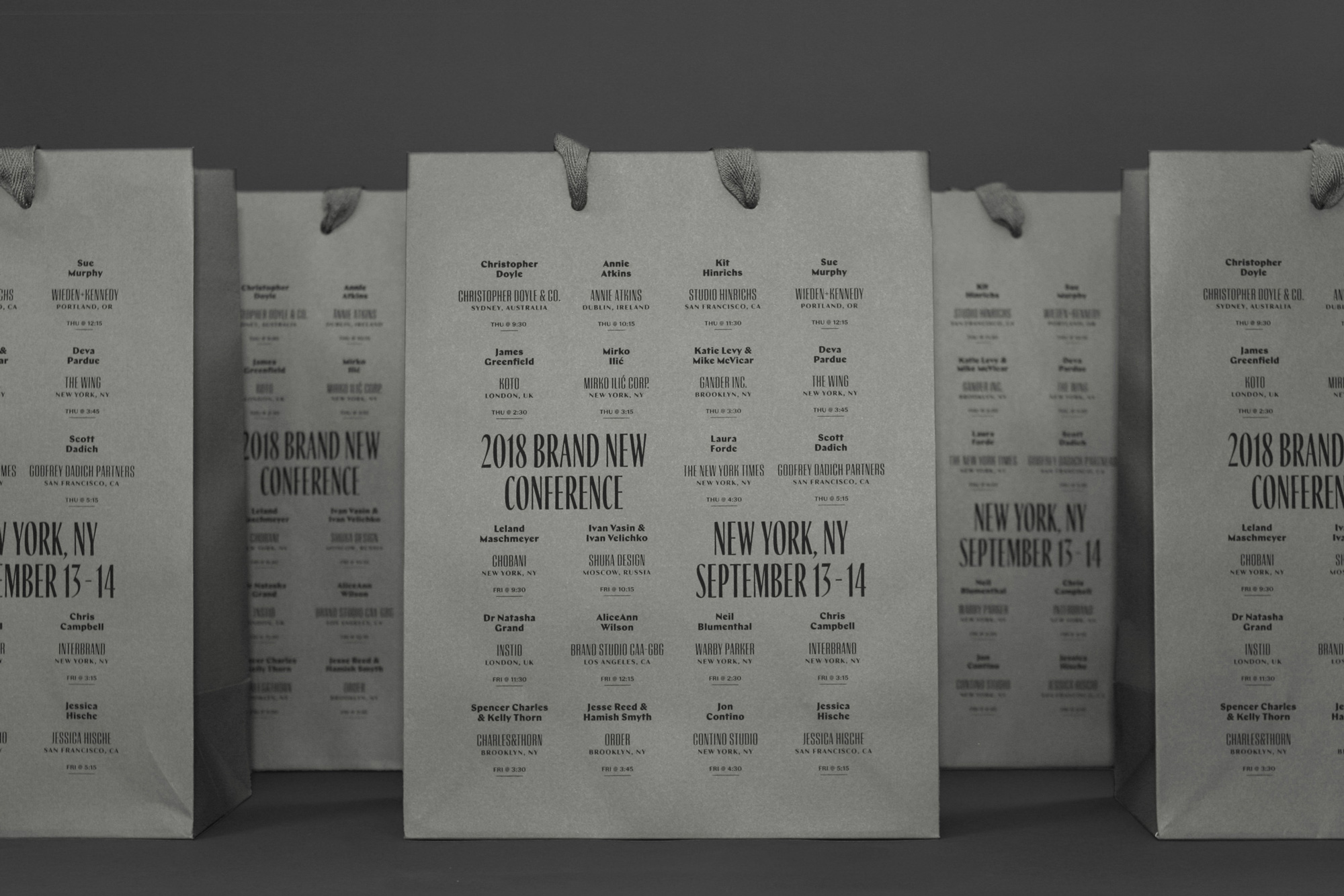 2018 Brand New Conference - Fonts In Use