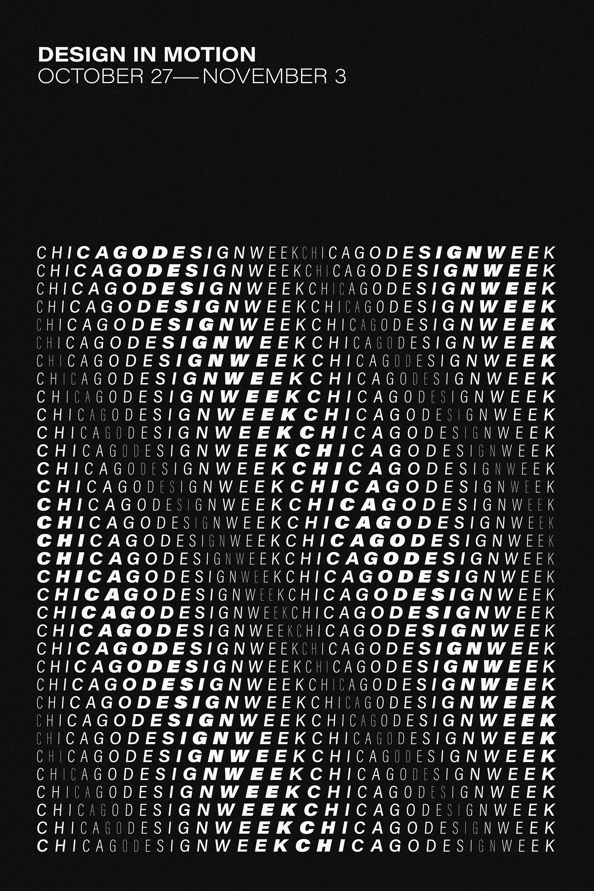 Chicago Design Week 2018: Design in Motion - Fonts In Use