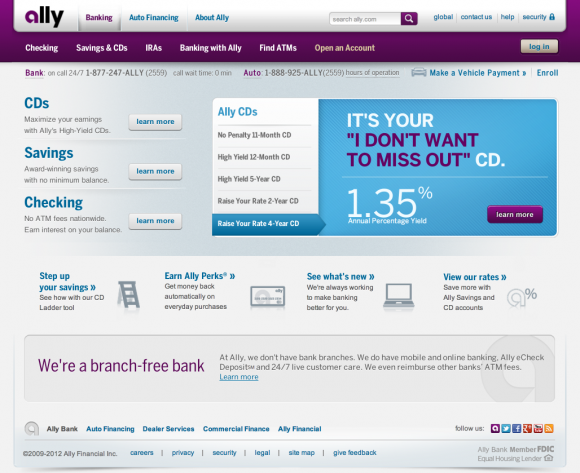 Ally Bank - Fonts In Use