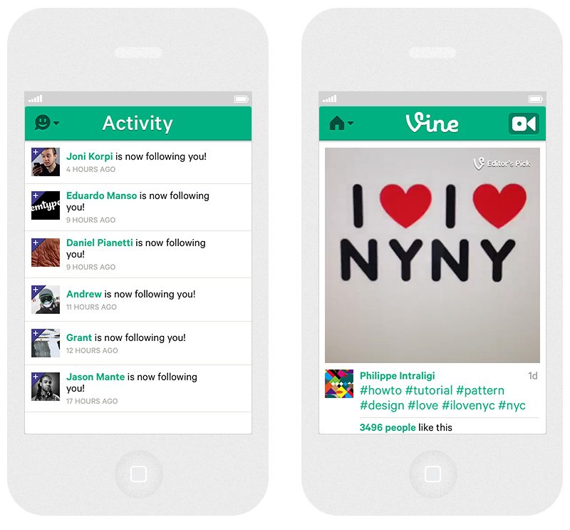 Vine App - Fonts In Use