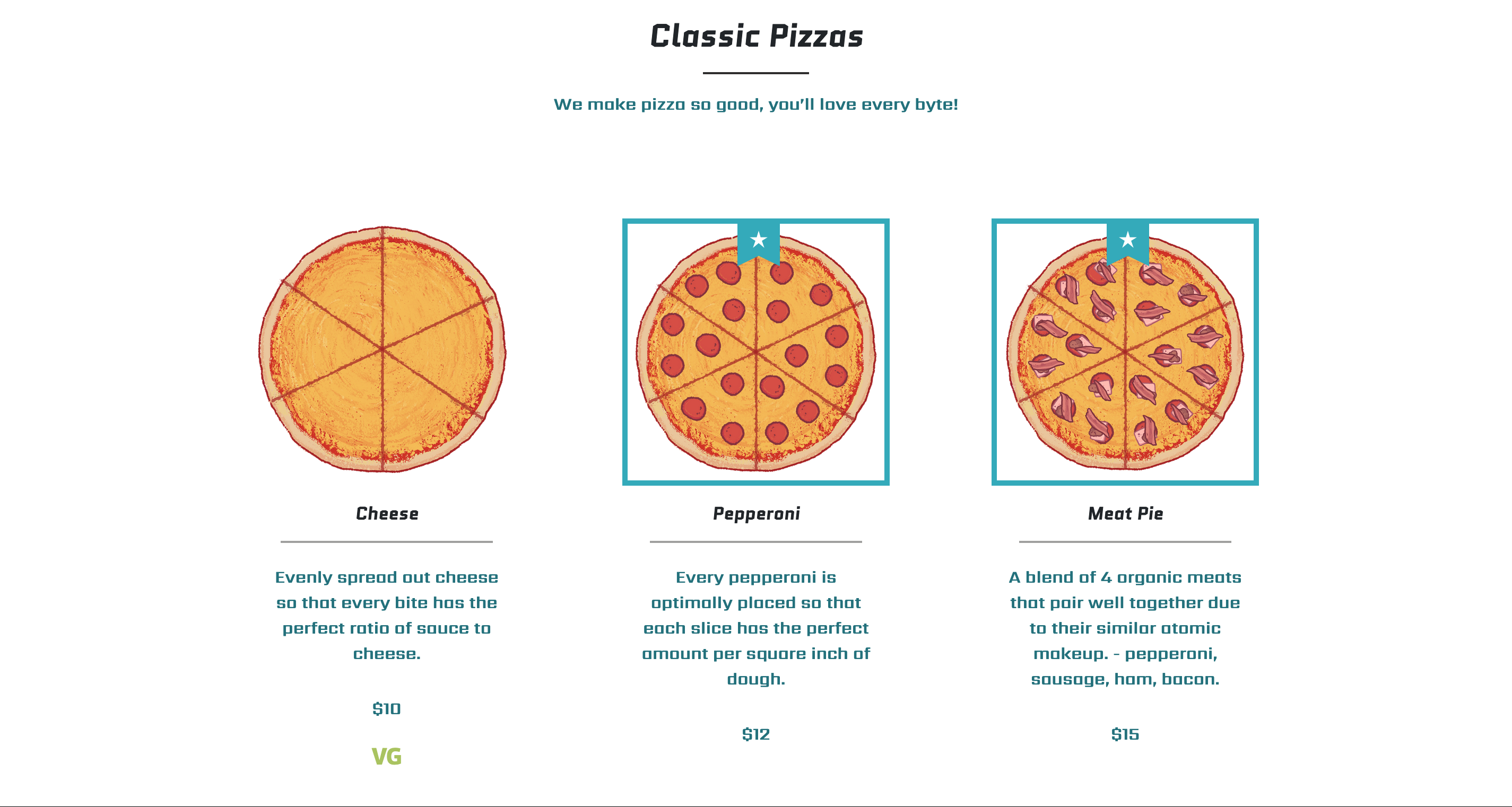 Big Data Pizza logo and website - Fonts In Use