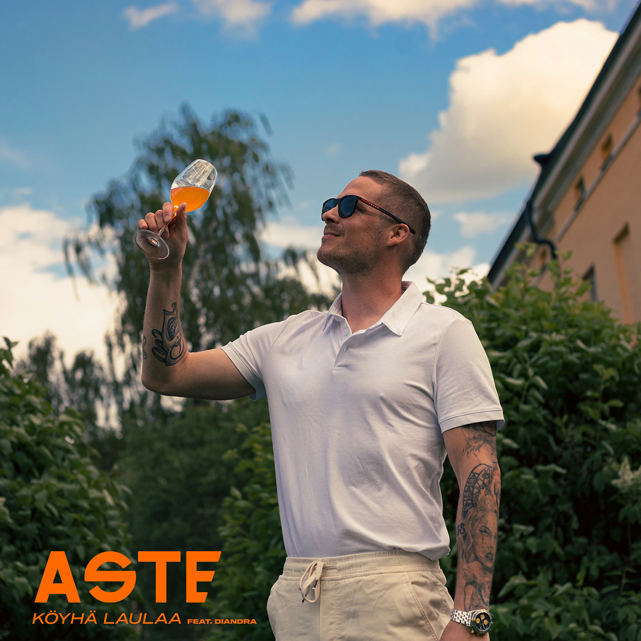 Aste – Nuori & Kuolematon album art and identity - Fonts In Use