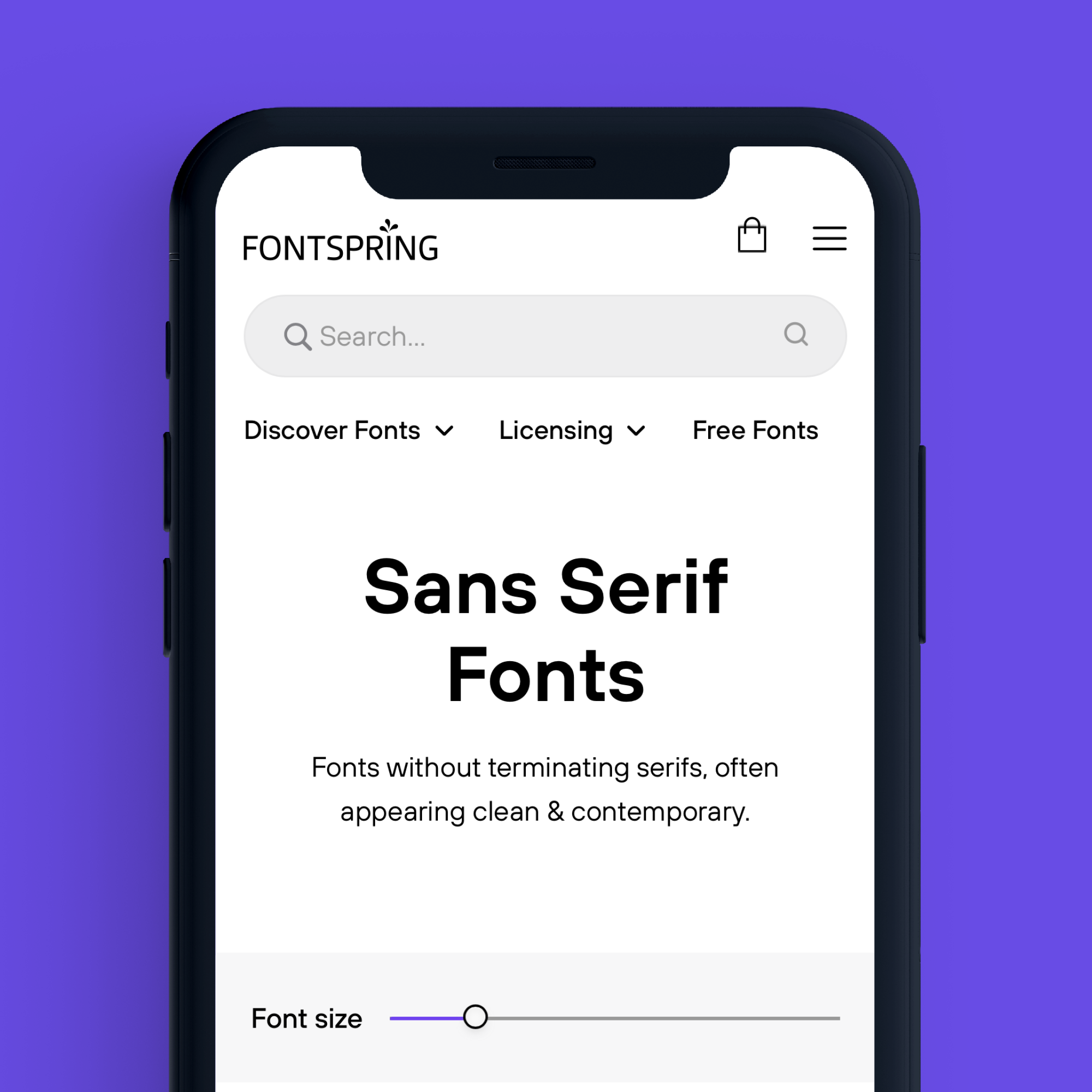 Fontspring website - Fonts In Use
