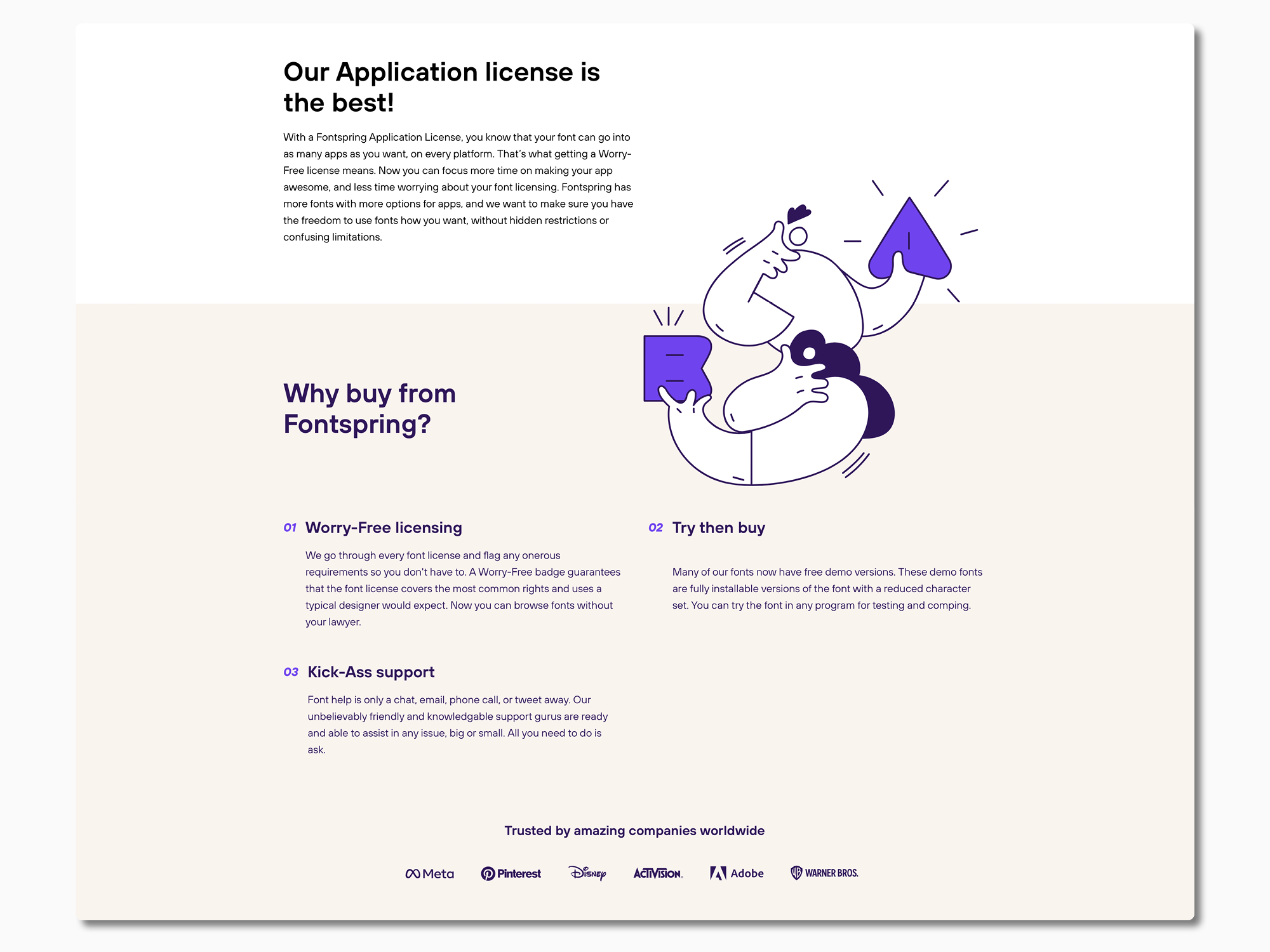 Fontspring website - Fonts In Use