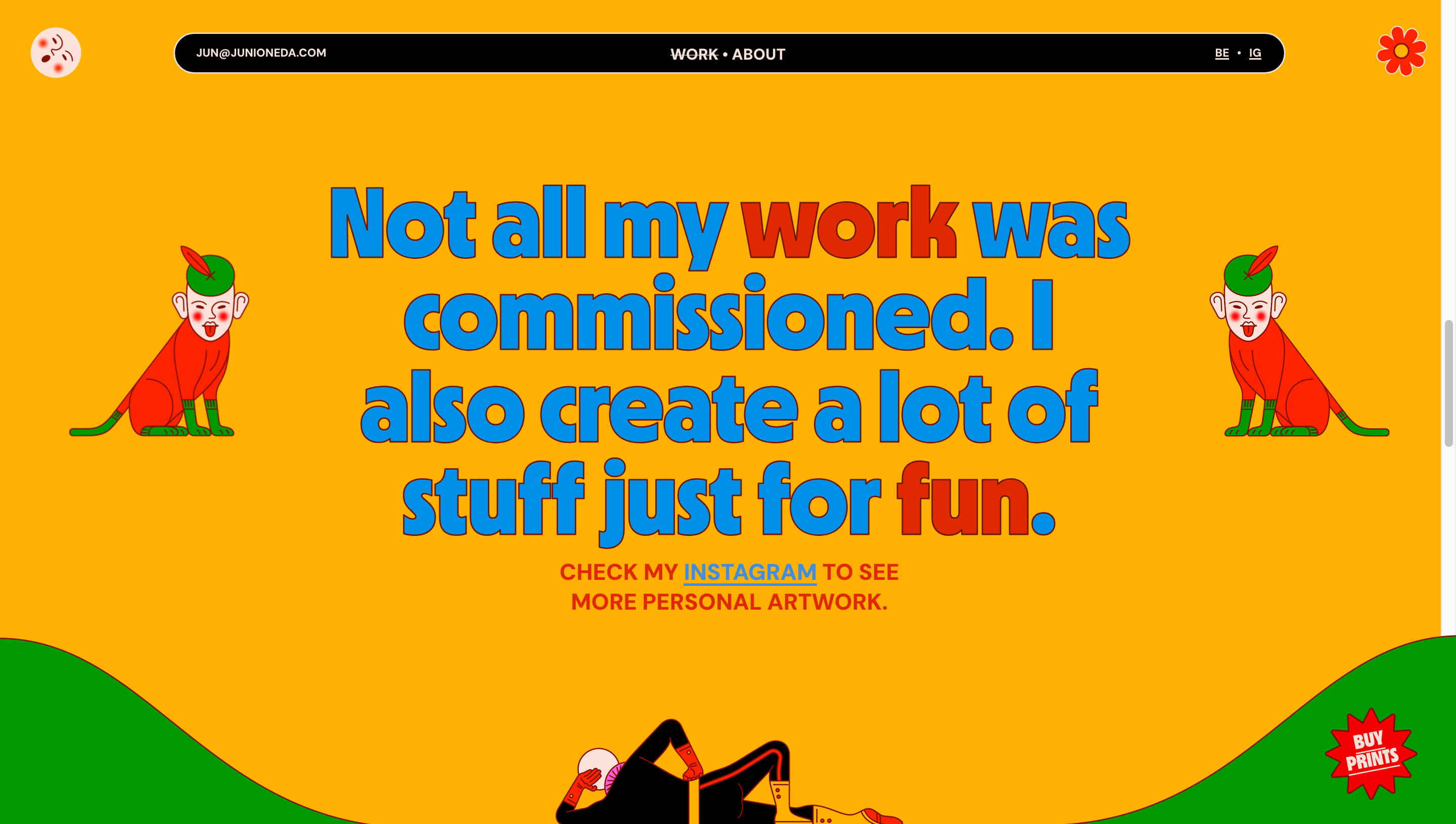 Jun Ioneda portfolio website - Fonts In Use