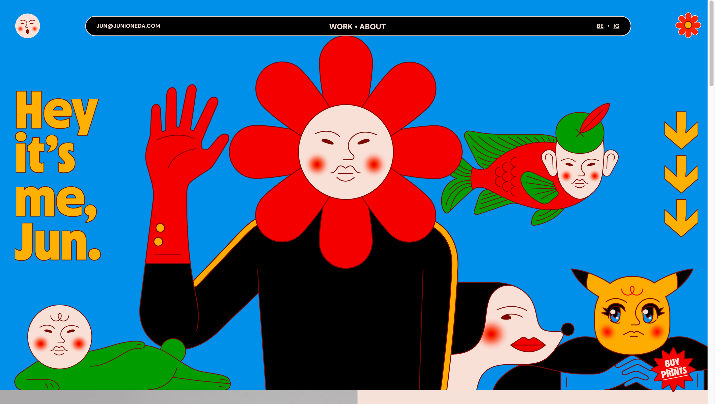 Jun Ioneda portfolio website - Fonts In Use