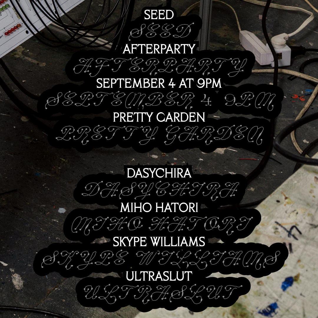 Brian Oakes – SEED exhibition at Blade Study - Fonts In Use