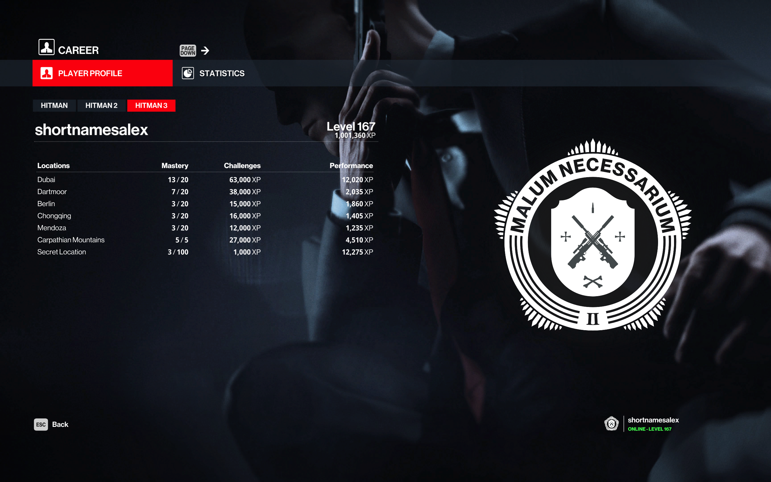 Hitman: World of Assassination video game - Fonts In Use