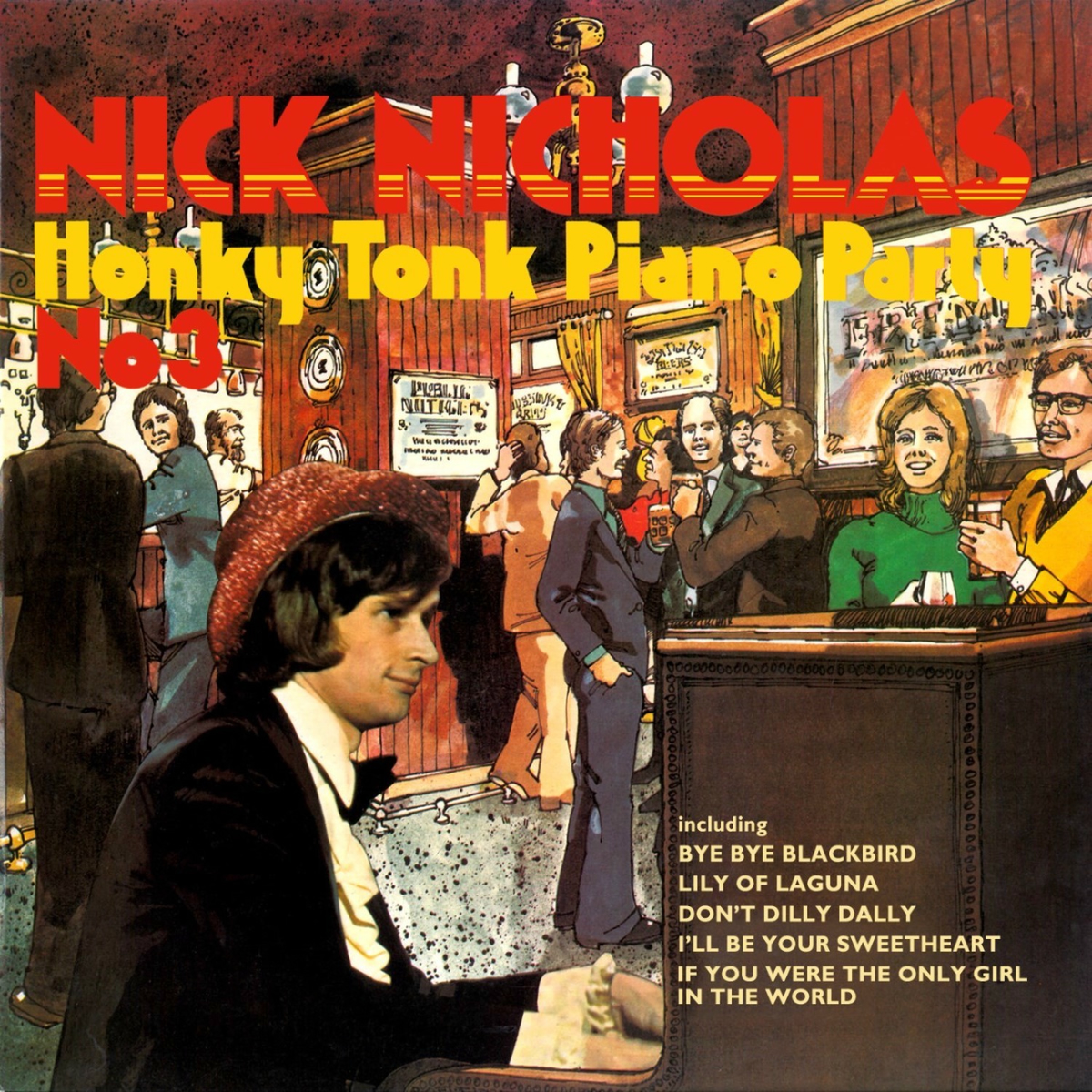Nick Nicholas – Honky Tonk Piano Party No 3 album art - Fonts In Use