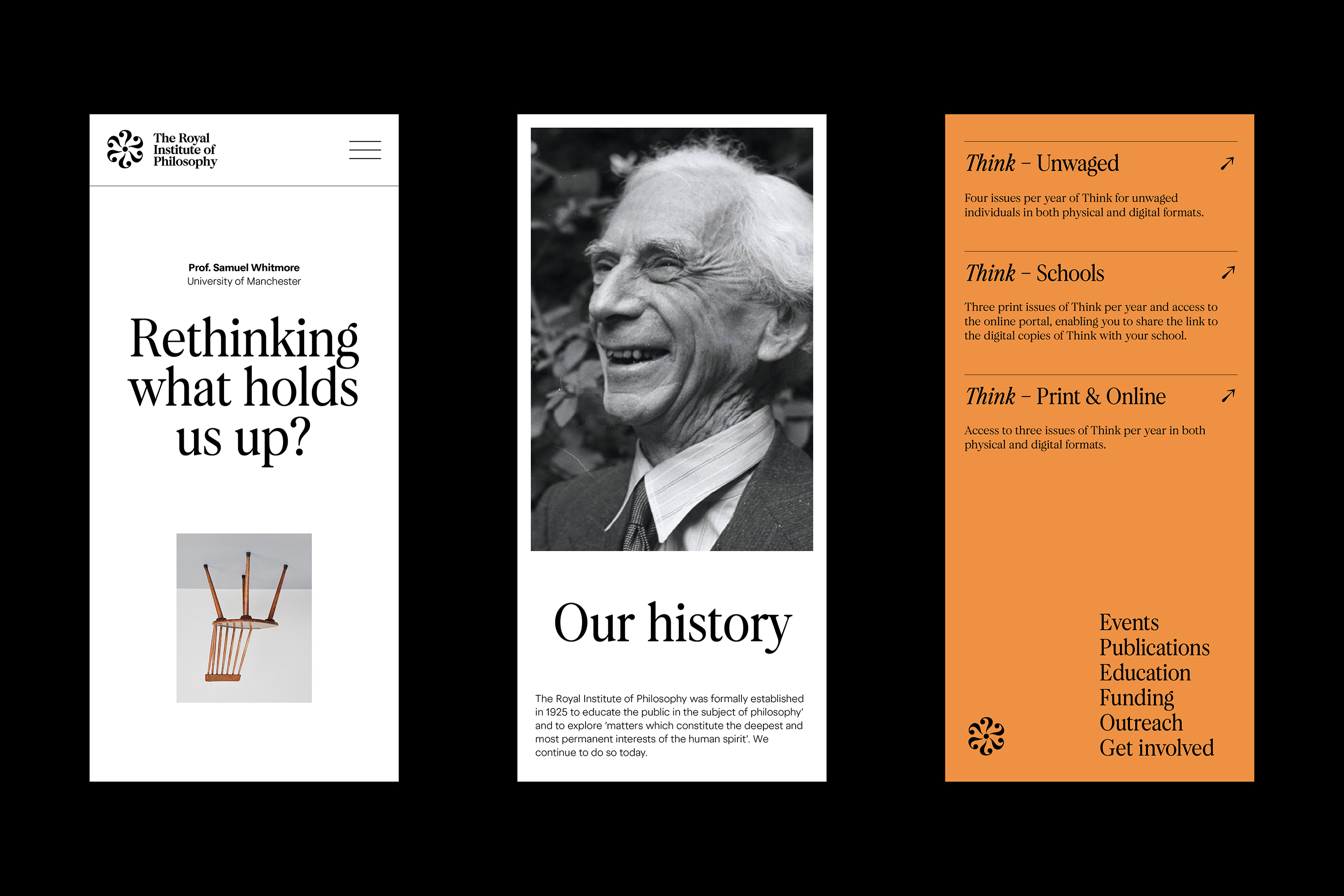 The Royal Institute of Philosophy - Fonts In Use
