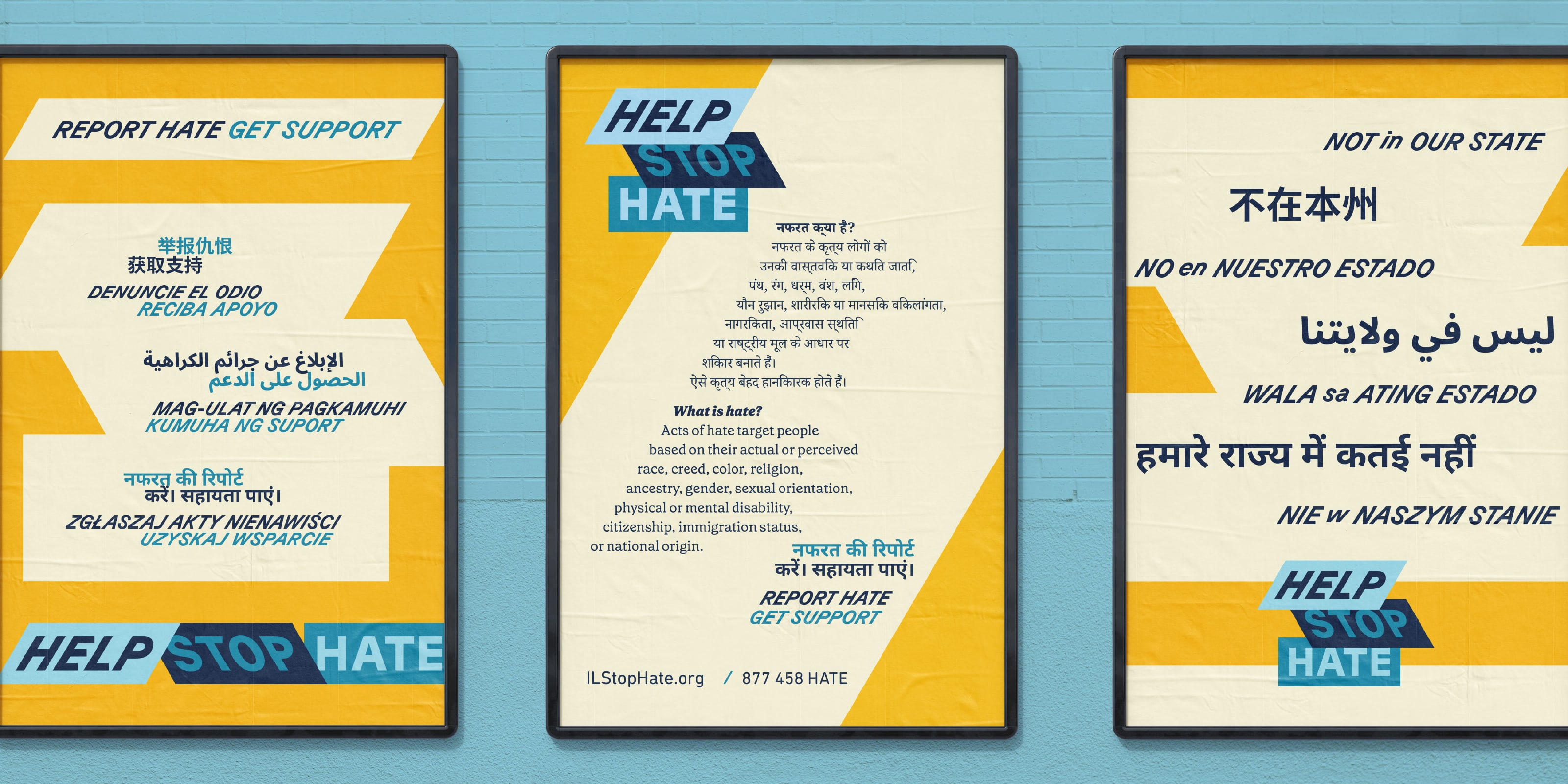 Help Stop Hate campaign - Fonts In Use