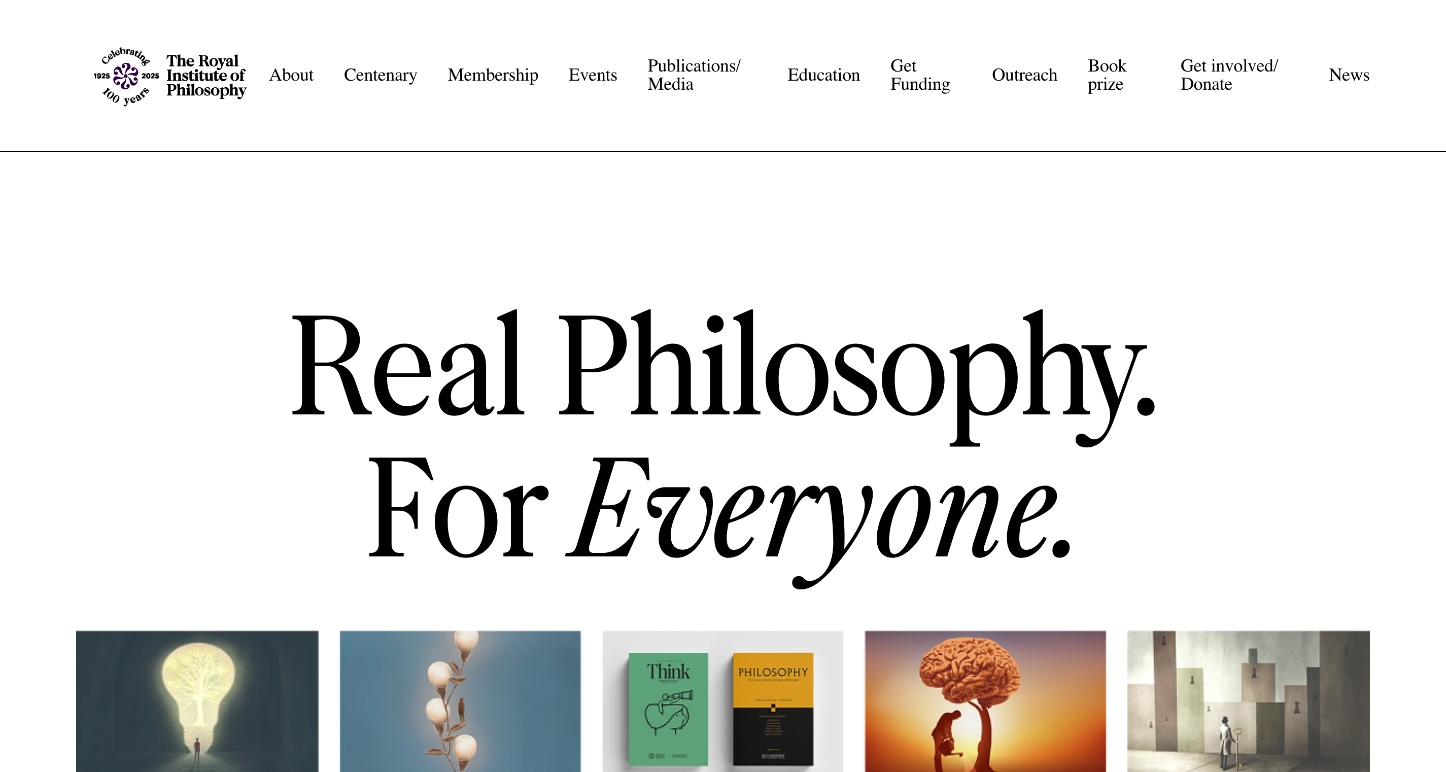 The Royal Institute of Philosophy - Fonts In Use