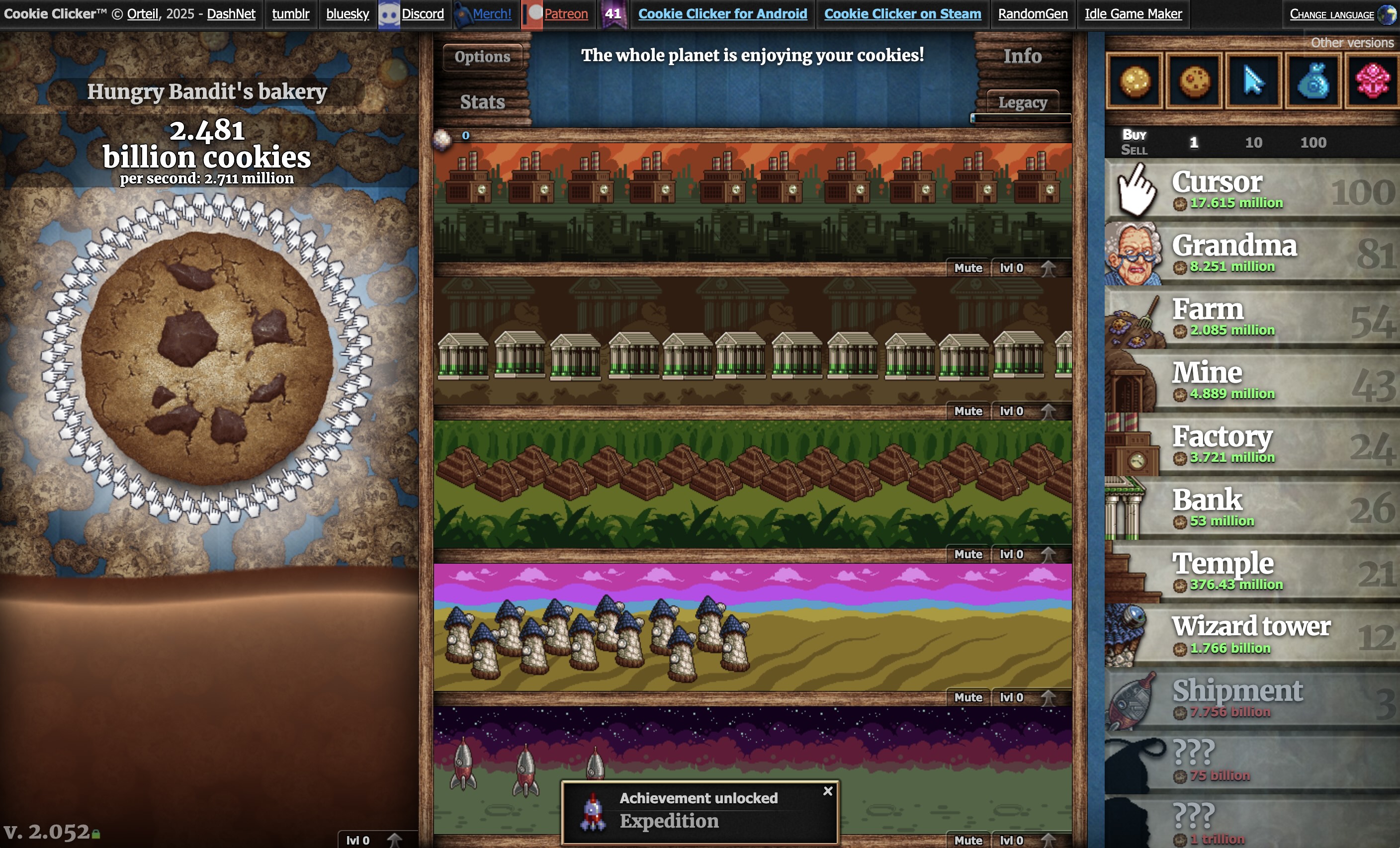 Cookie Clicker - Fonts In Use