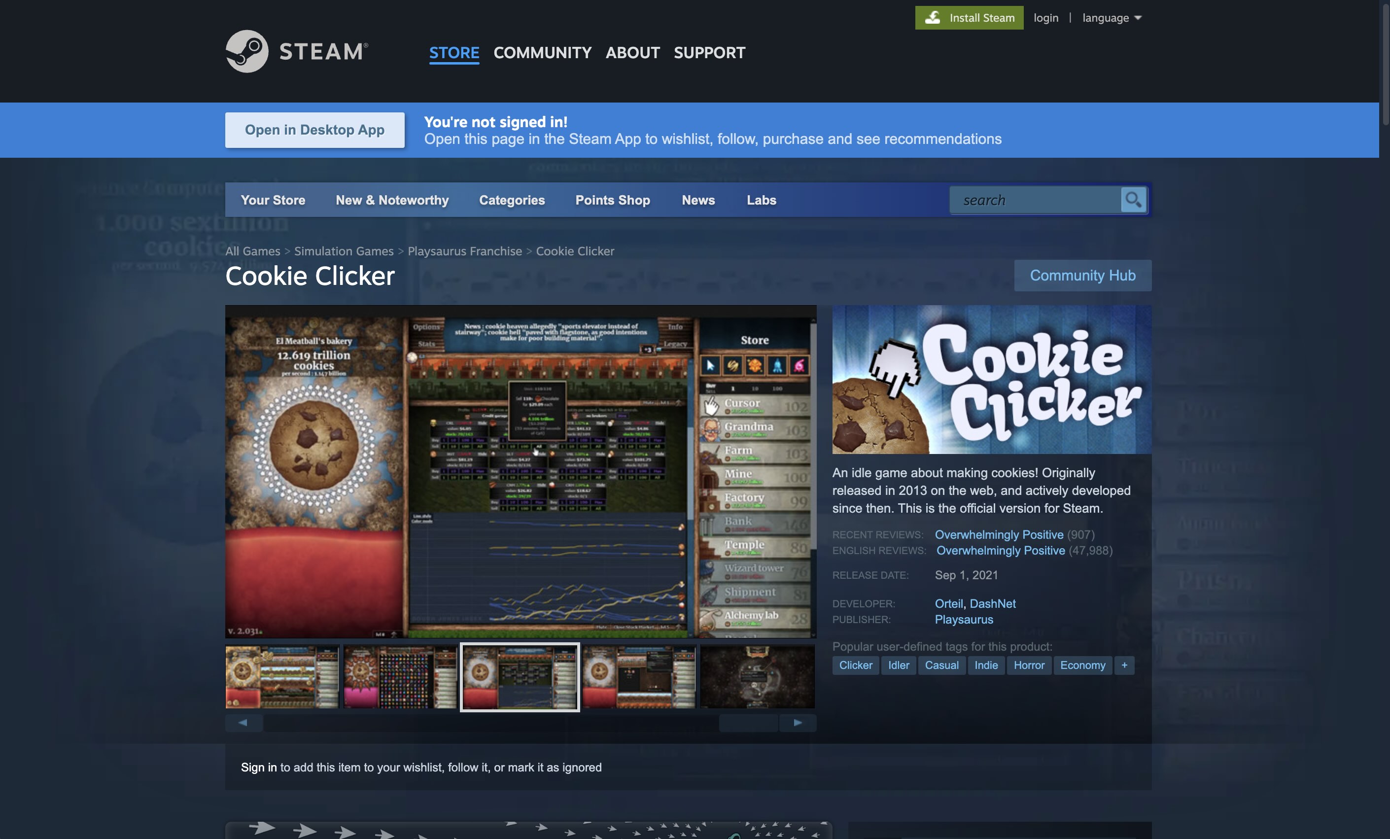 Cookie Clicker - Fonts In Use