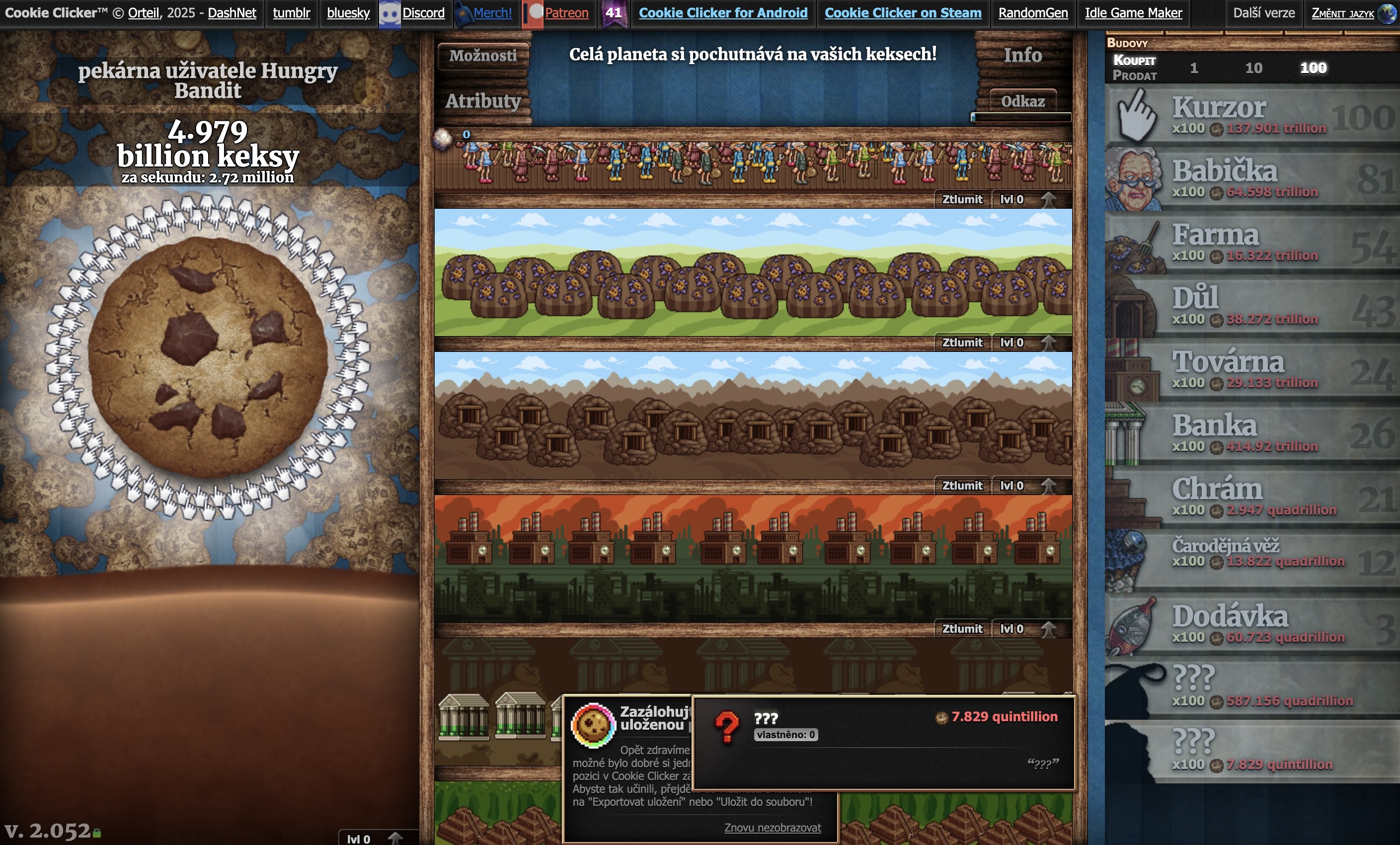 Cookie Clicker - Fonts In Use