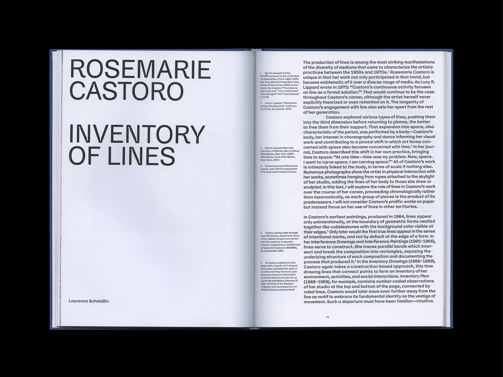 Rosemarie Castoro monograph - Fonts In Use