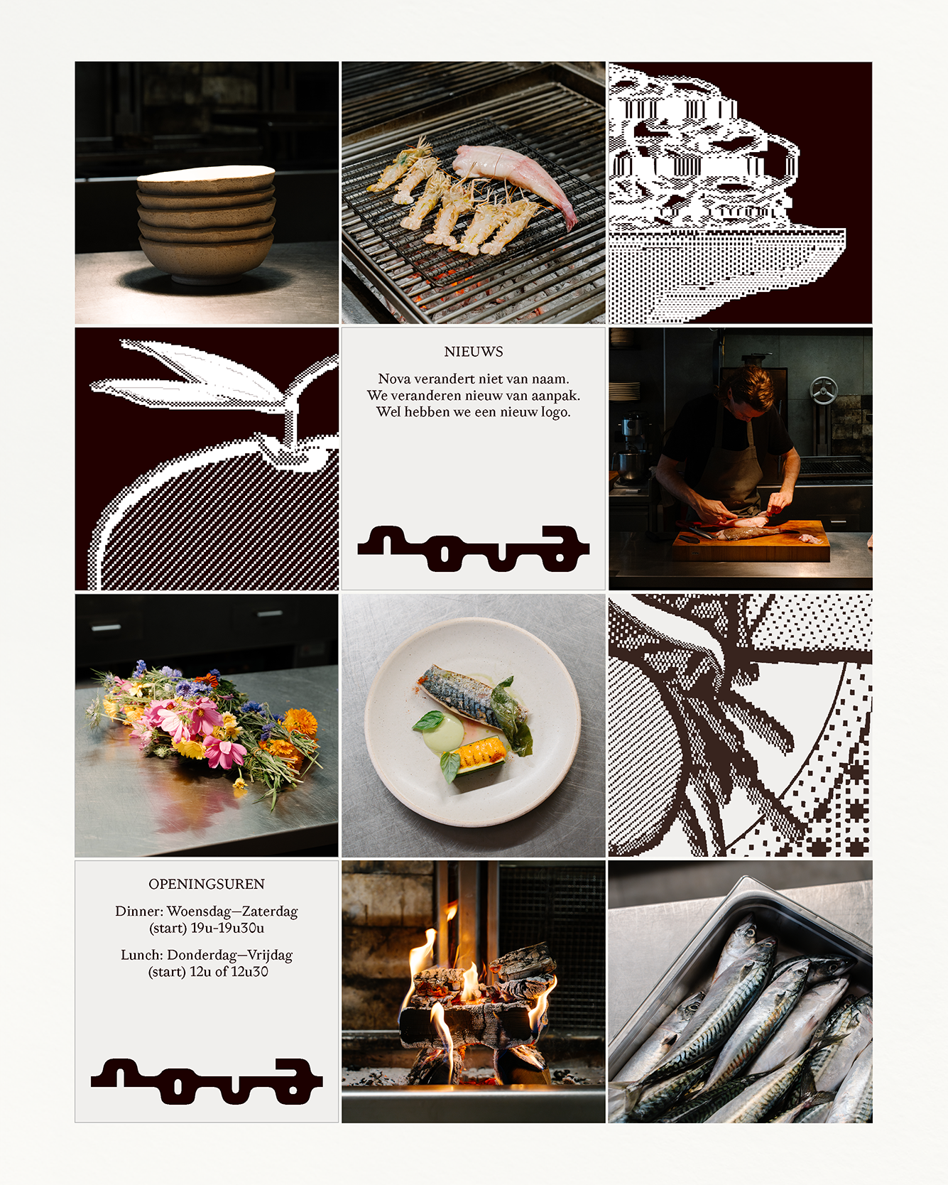 Nova restaurant, Sint-Niklaas - Fonts In Use