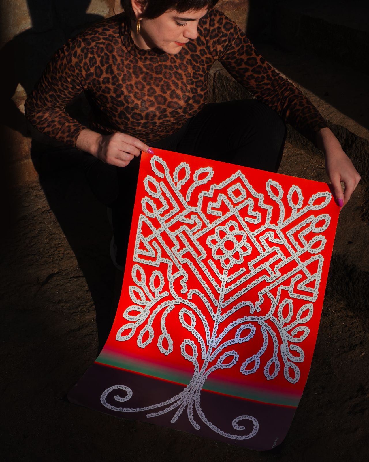 Life for Gaza poster - Fonts In Use