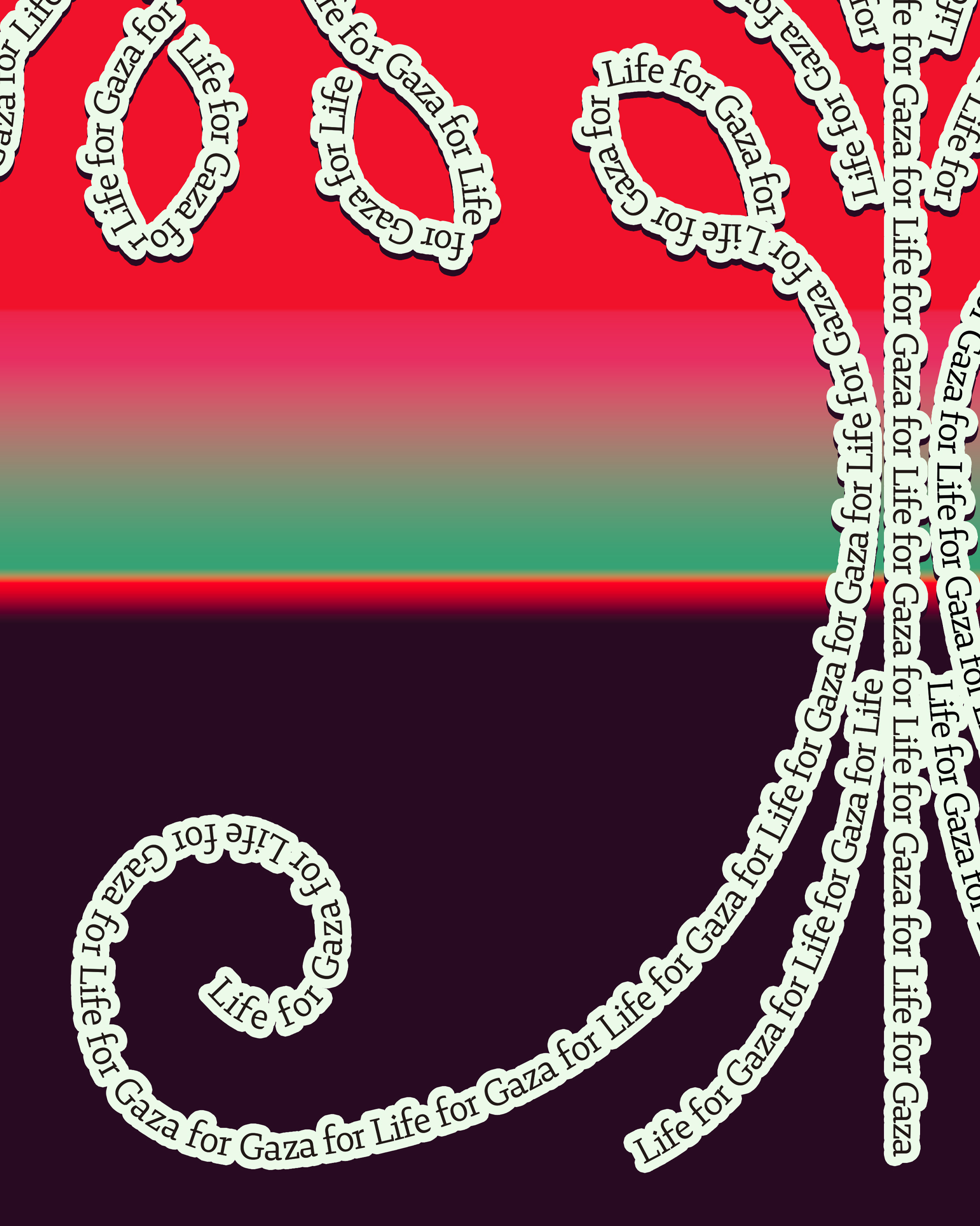 Life for Gaza poster - Fonts In Use