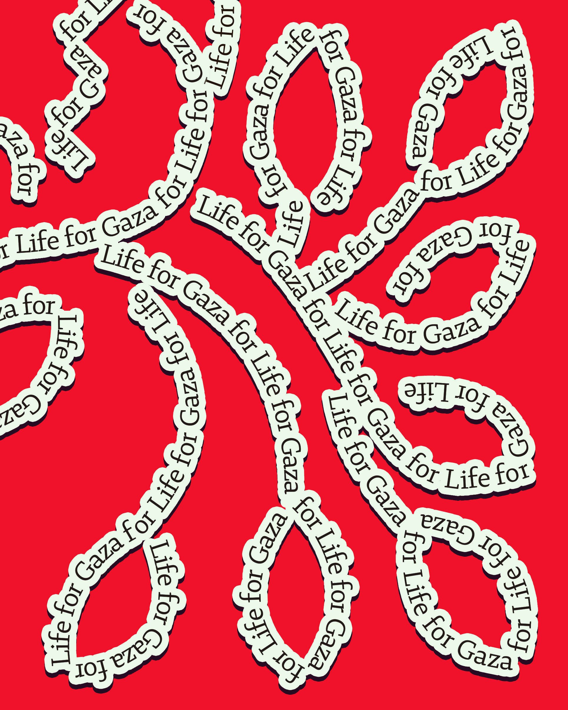 Life for Gaza poster - Fonts In Use