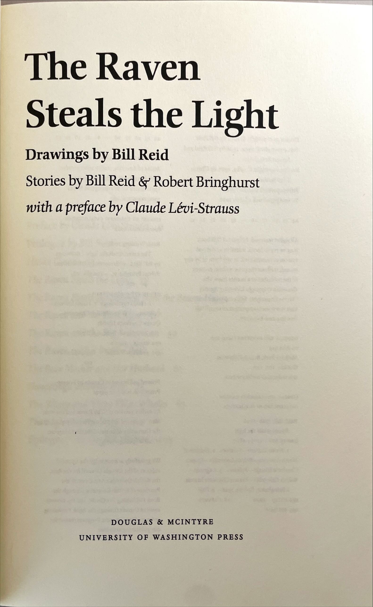 The Raven Steals the Light by Bill Reid and Robert Bringhurst - Fonts ...
