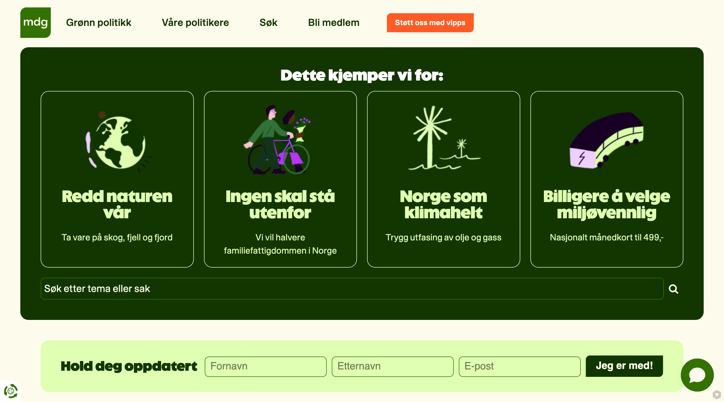 MDG (The Green Party of Norway) - Fonts In Use