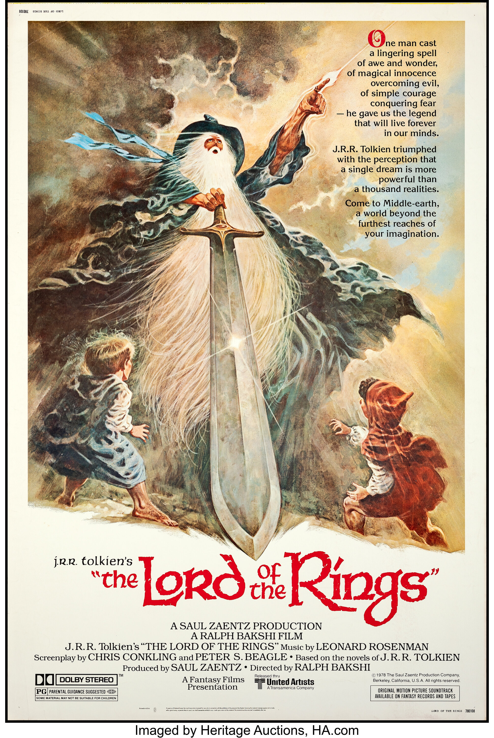 Lord of the Rings (1978) movie posters - Fonts In Use