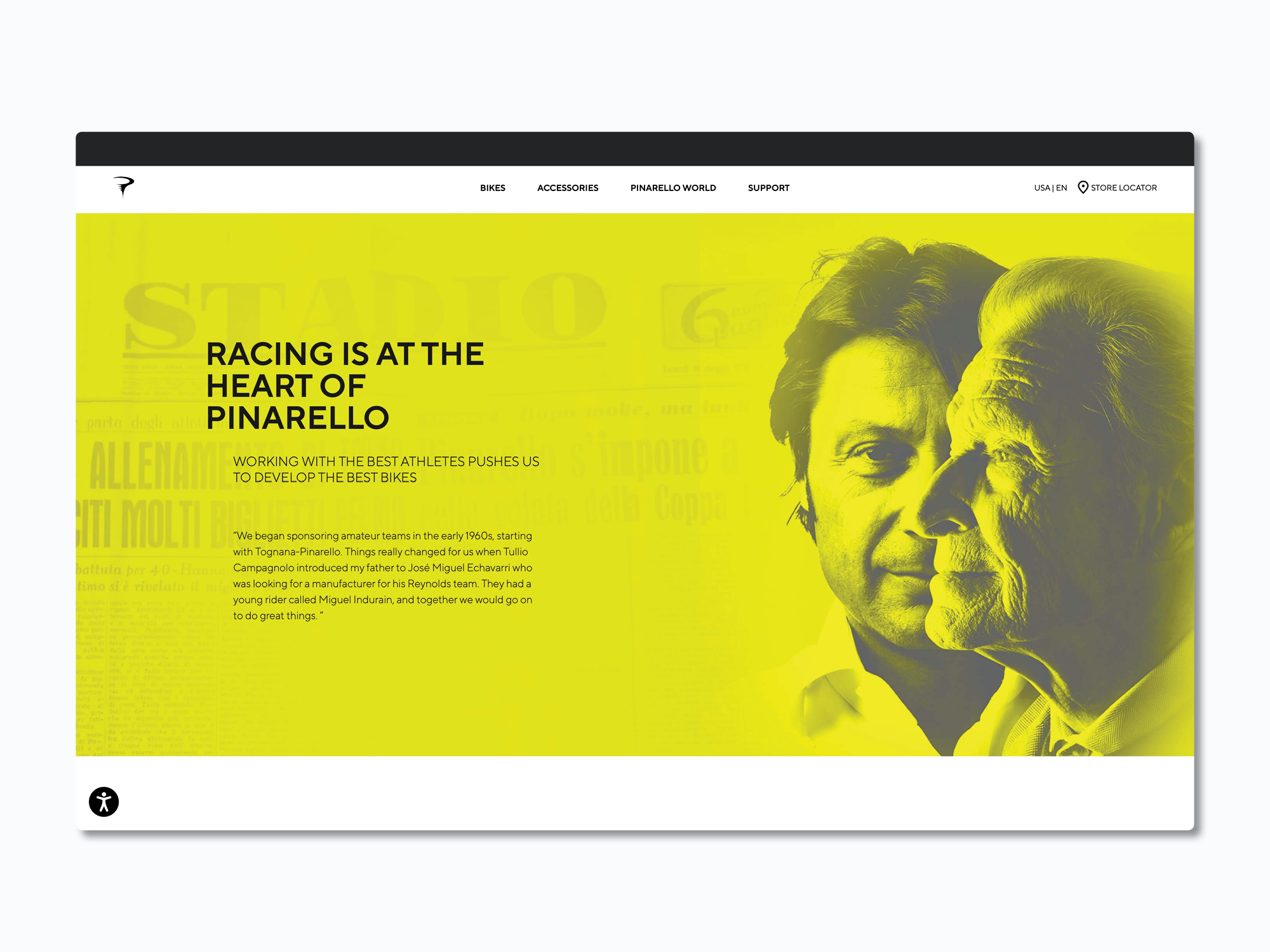 Pinarello website - Fonts In Use